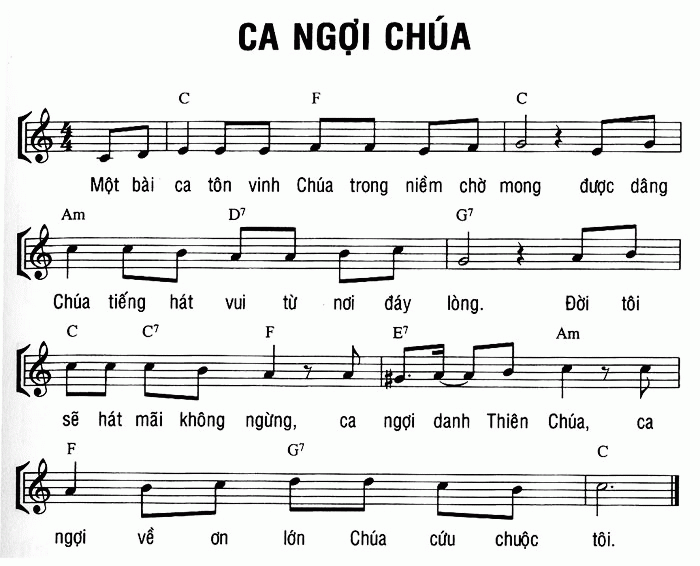 Sheet Nhạc Ca Ngợi Chúa - Chưa Chọn - Cùng Tập Nhạc