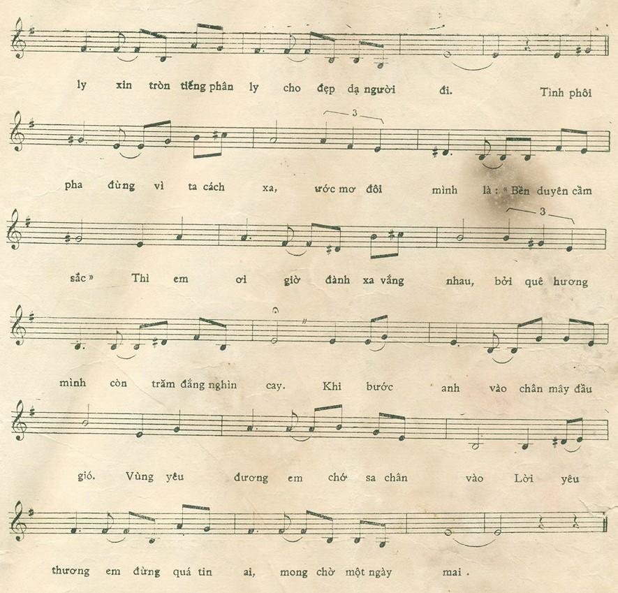 Sheet Nhạc Kẻ Chân Mây - Đoàn Trung - Cùng Tập Nhạc