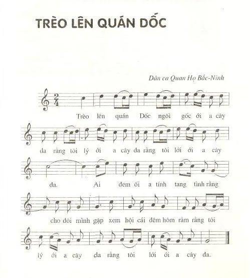 Sheet Nhạc Trèo Lên Quán Dốc - Dân Ca - Cùng Tập Nhạc