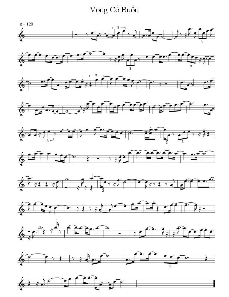 Sheet Nhạc Vọng Cổ Buồn - Minh Vy - Cùng Tập Nhạc